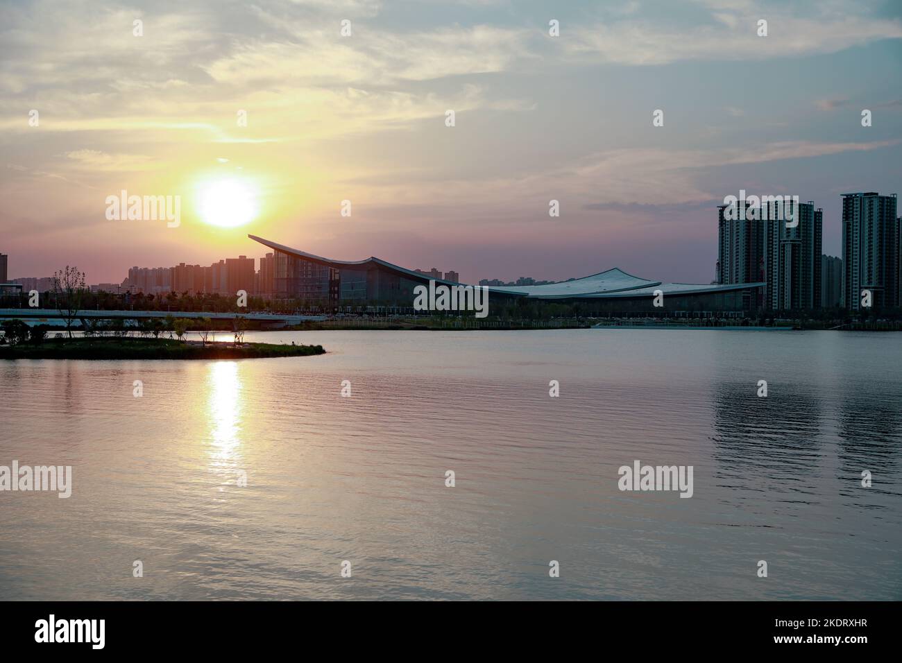 Xi'an Olympic Sports Center and scenery of Bahe River Stock Photo - Alamy