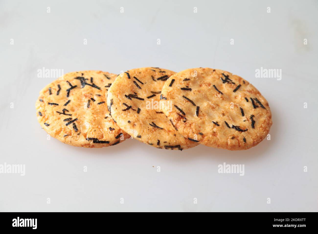 Thick baked seaweed rice cake is a traditional Oriental cuisine Stock ...