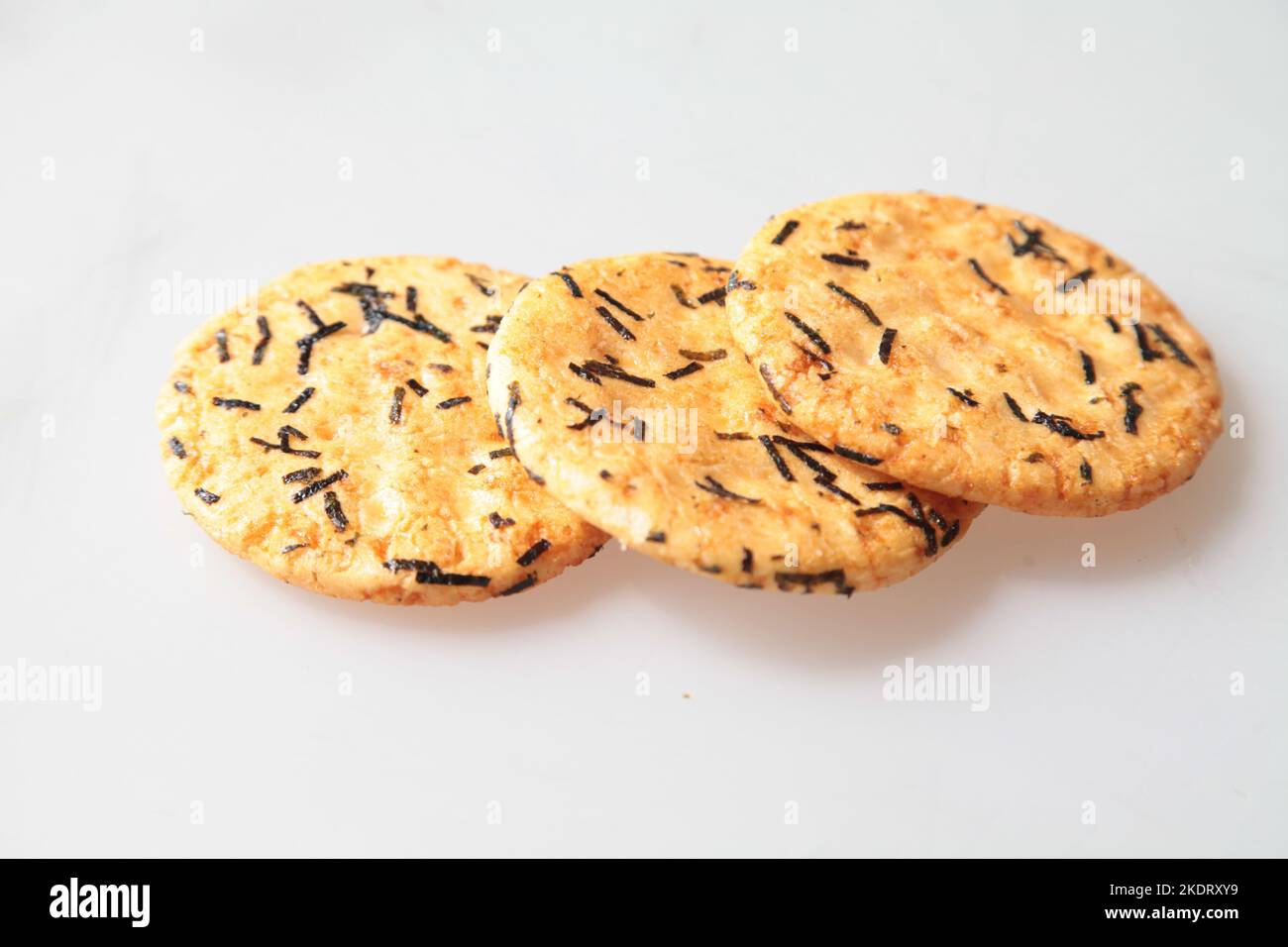 Thick baked seaweed rice cake is a traditional Oriental cuisine Stock ...