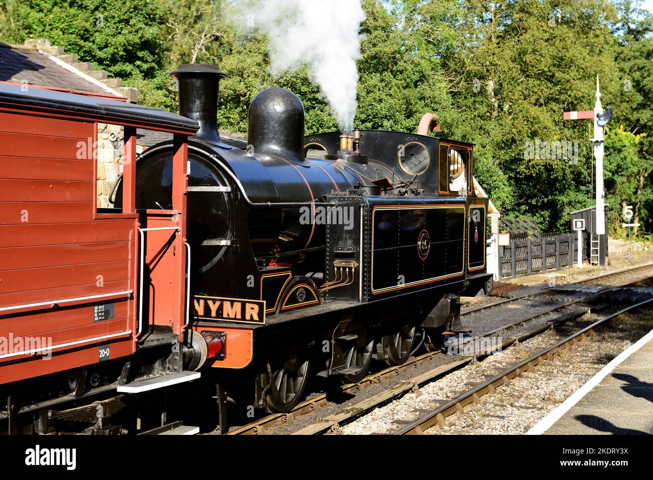 Taff Vale Railway O2 class 0-6-2T locomotive No 85 at Goathland station ...