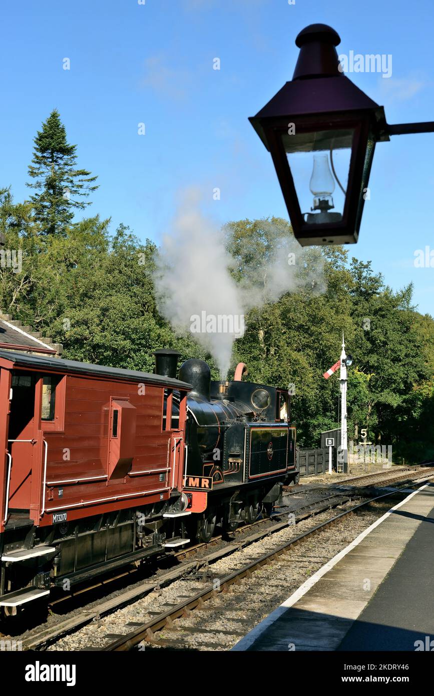 Taff Vale Railway O2 class 0-6-2T locomotive No 85 at Goathland station ...