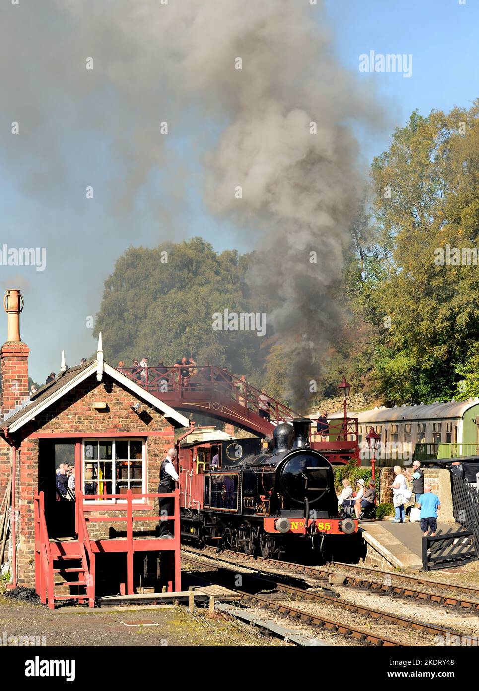 Taff Vale Railway O2 class 0-6-2T locomotive No 85 at Goathland station ...