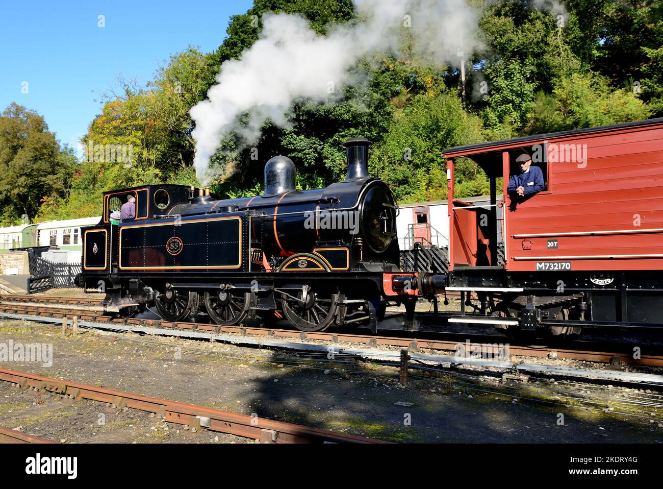 Taff Vale Railway O2 class 0-6-2T locomotive No 85 at Goathland station ...