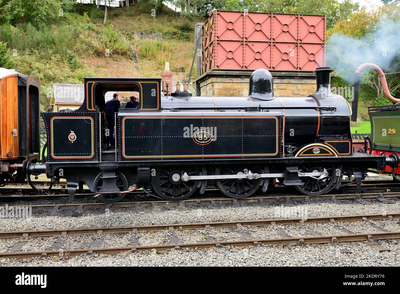 Taff Vale Railway O2 class 0-6-2T locomotive No 85 at Goathland station ...