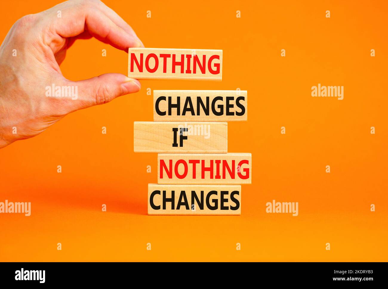 Nothing change symbol. Concept words Nothing changes if nothing changes ...