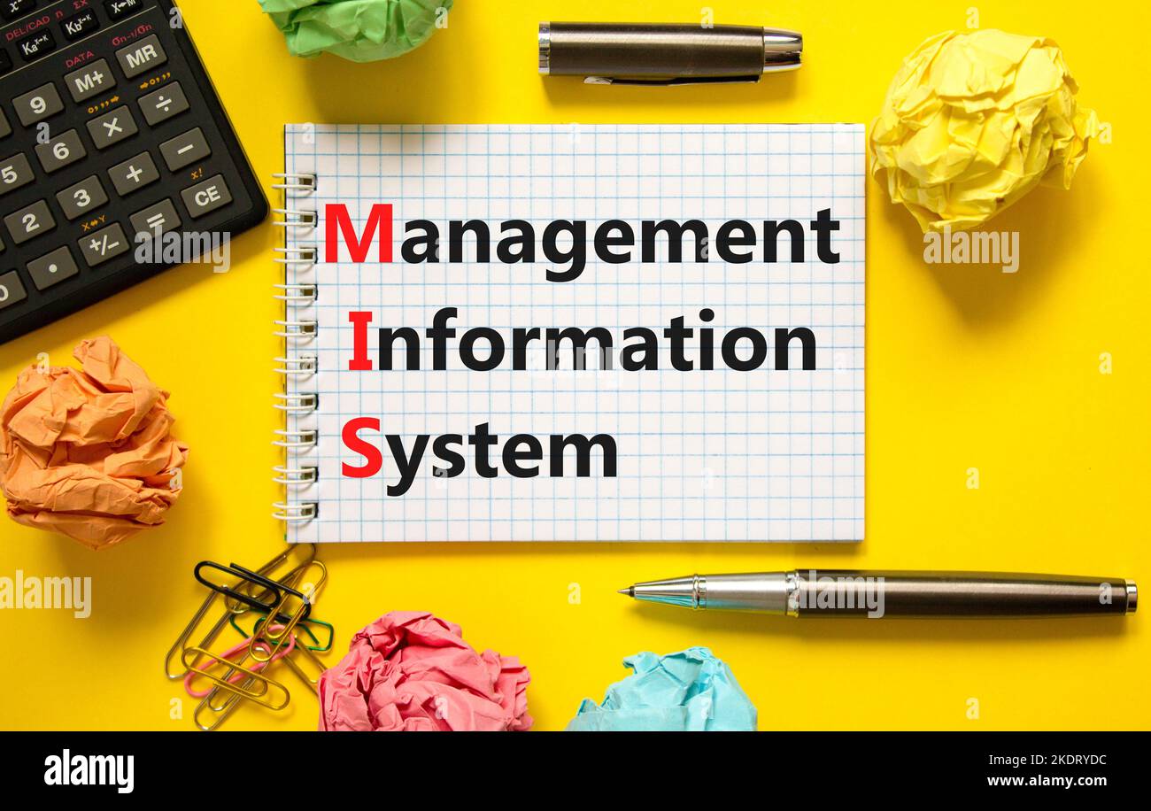 MIS management information system symbol. Concept words MIS management information system on ...