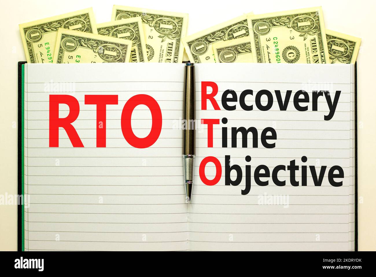 RTO recovery time objective symbol. Concept words RTO recovery time ...
