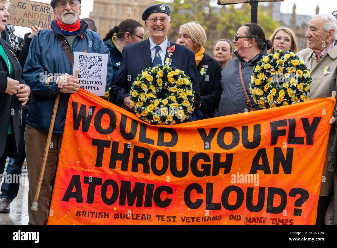 London, UK. 8th Nov, 2022. Nuclear test veterans demand to be ...