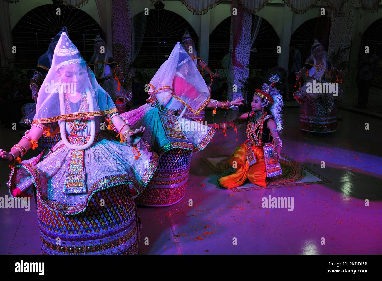 Nov 07,2022- Sylhet, Bangladesh: Manipuri Girls attire herself as Gopi ...