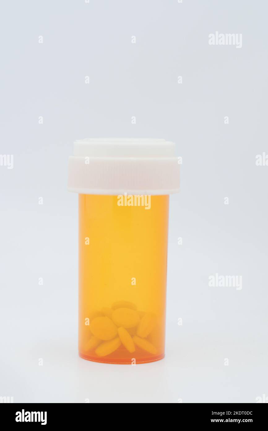 transparent medical pill container on white Stock Photo - Alamy