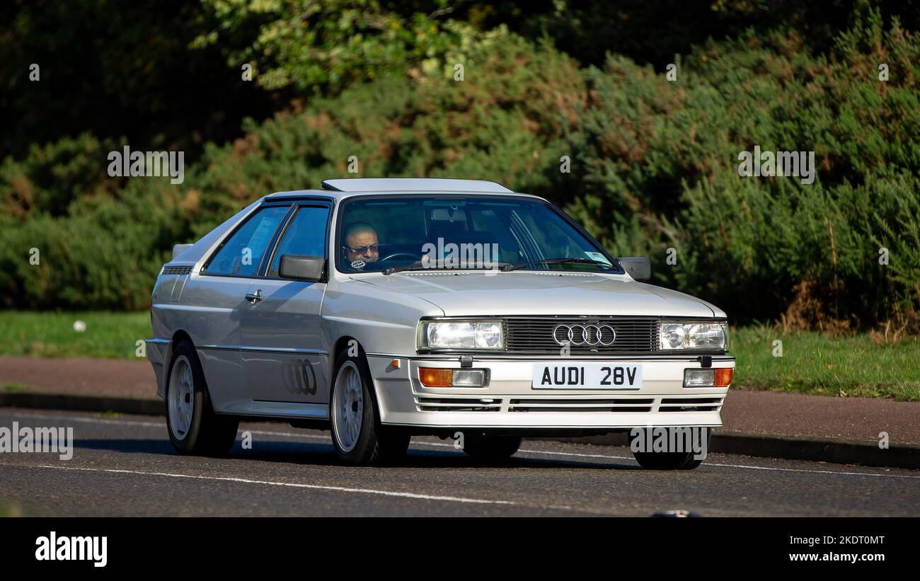 White 1989 Audi Quattro classic car Stock Photo - Alamy