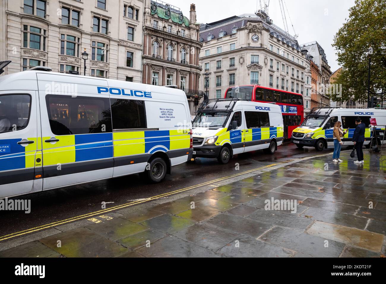Red police vans hi-res stock photography and images - Alamy