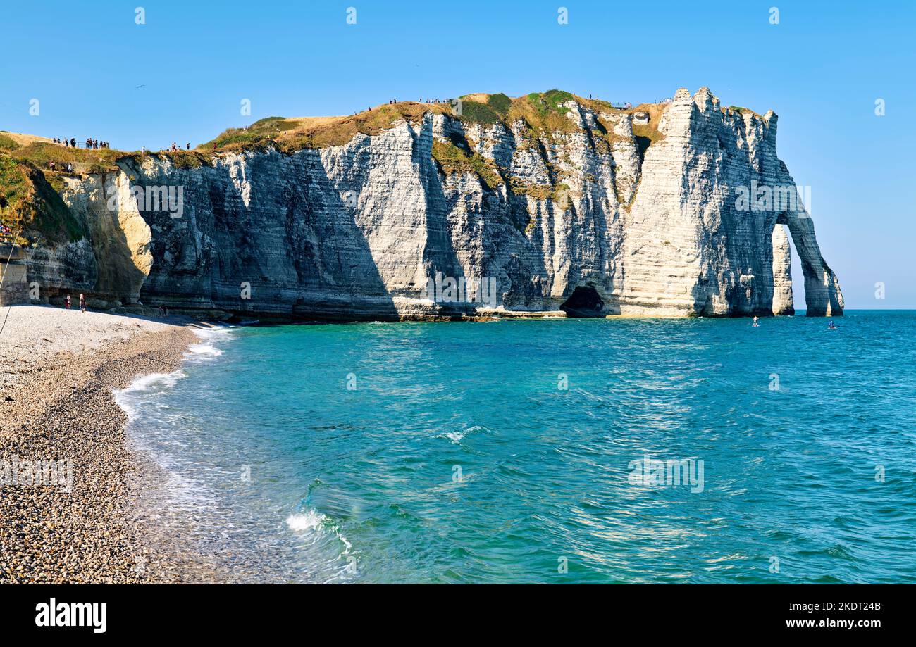 Etretat Normandy France. The chalk cliffs Stock Photo - Alamy