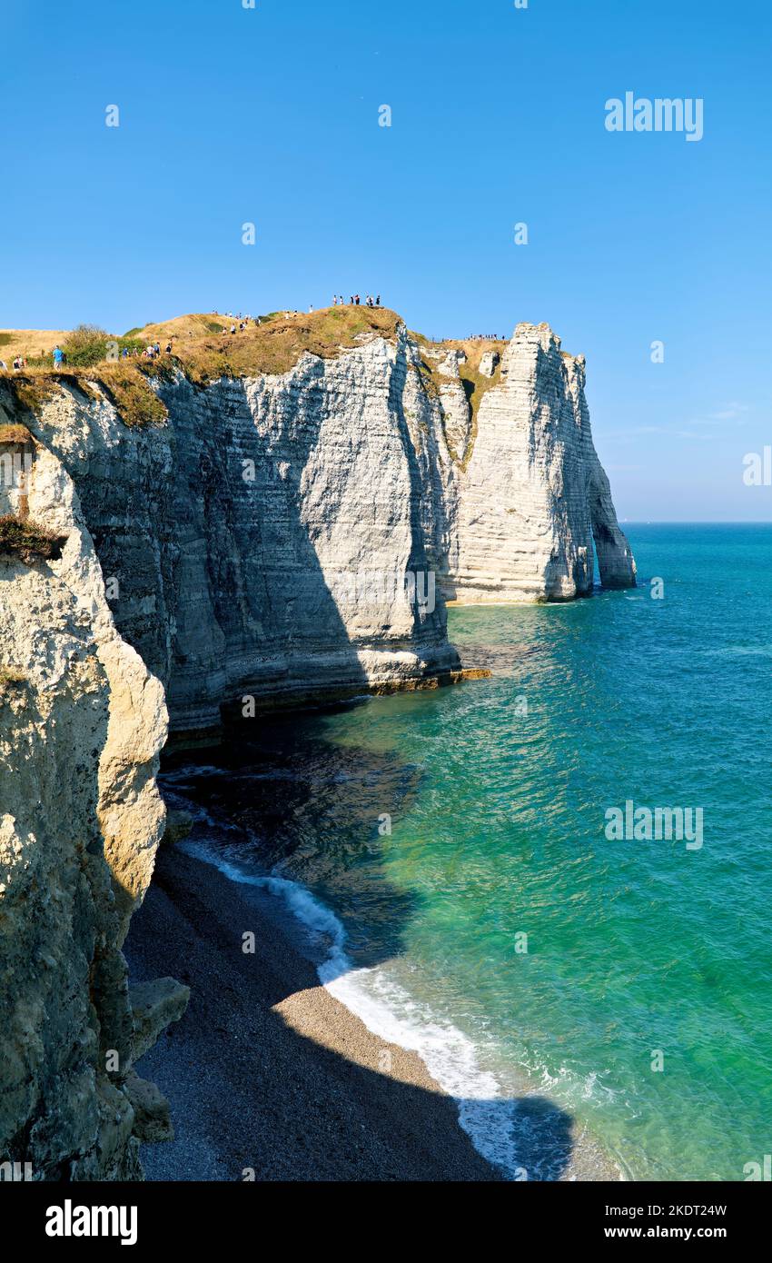 Etretat Normandy France. The chalk cliffs Stock Photo - Alamy