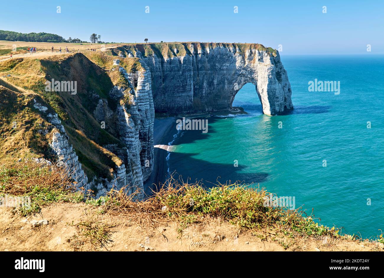 Etretat Normandy France. The chalk cliffs Stock Photo - Alamy