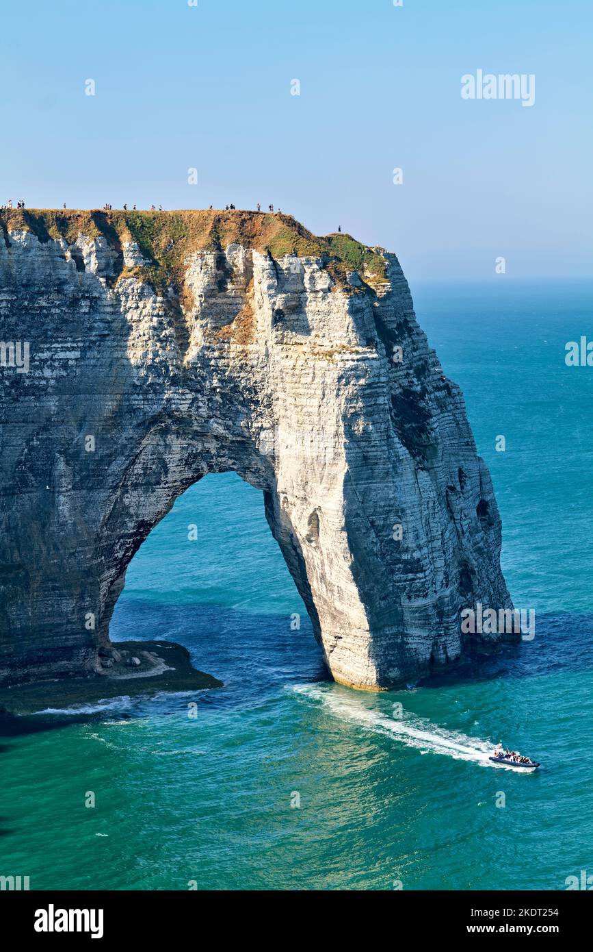 Etretat Normandy France. The chalk cliffs Stock Photo - Alamy