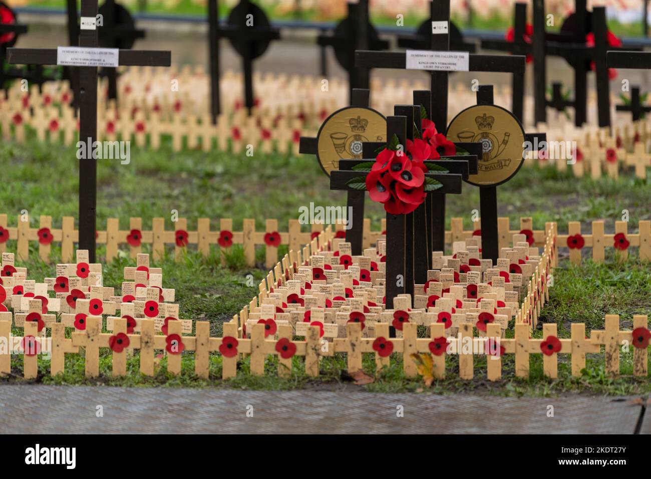 London, UK. 8th Nov, 2022. The Westminster Abbey Field of Remembrance ...