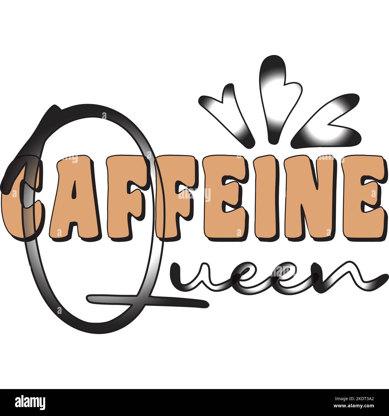 Caffeine queen Stock Vector Images - Alamy