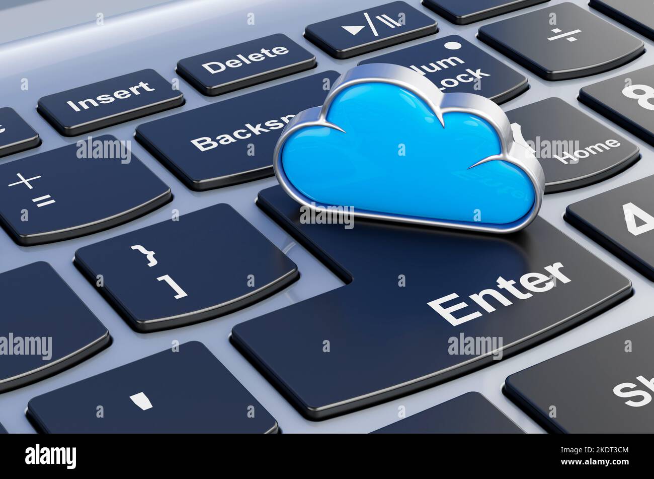 Cloud computing on computer keyboard, 3D rendering Stock Photo - Alamy