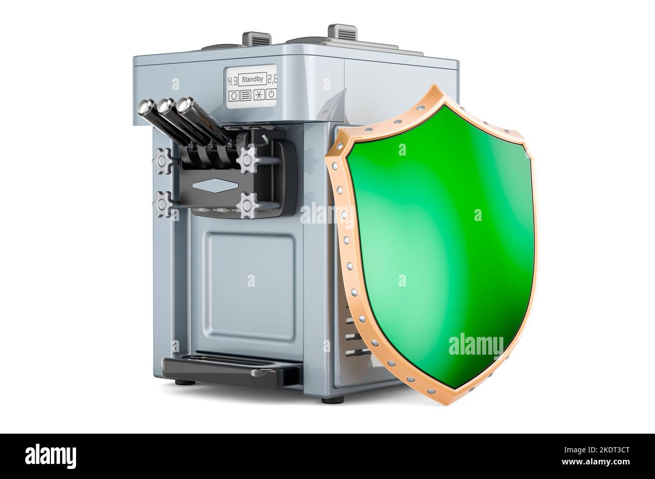 Commercial ice cream machine with shield, 3D rendering isolated on white background Stock Photo ...