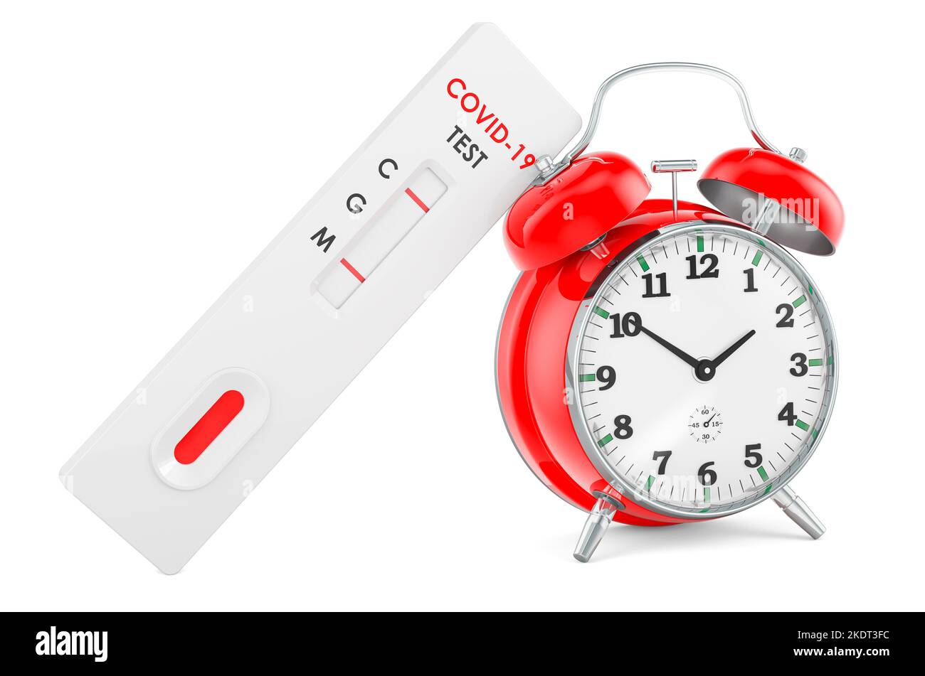 Test COVID-19 coronavirus, rapid test cassette with alarm clock, 3D ...