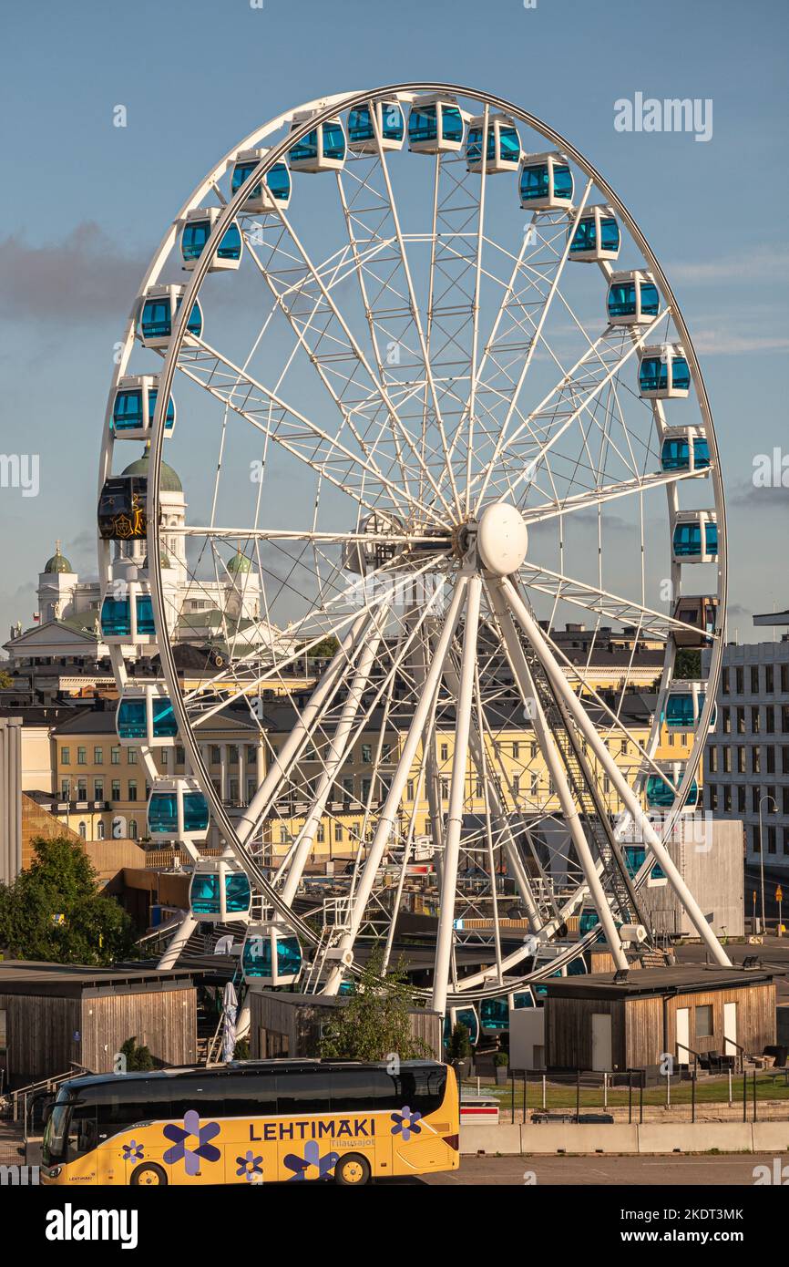 Helsinki, Finland - July 19, 2022: Skywheel in port with Cathedral ...