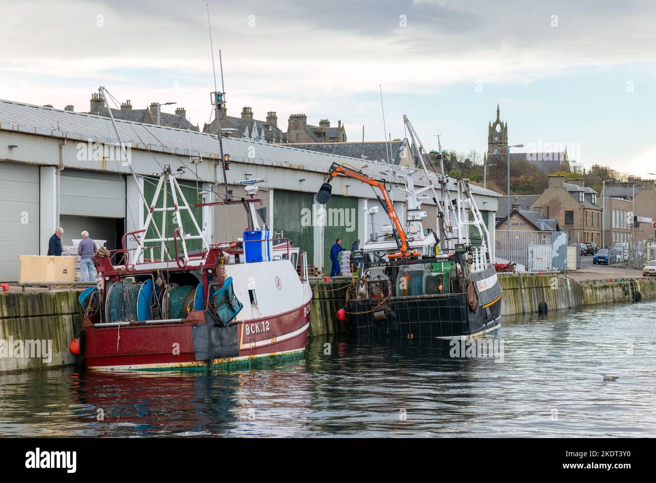8 November 2022. Buckie, Moray, Scotland. This is Fishing Boats landing ...