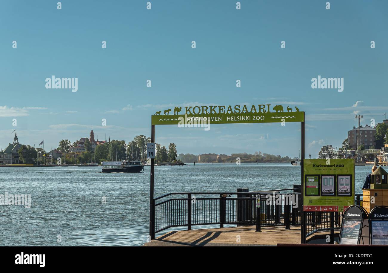 Helsinki, Finland - July 19, 2022: Korkeasaari Zoo on its own island in ...