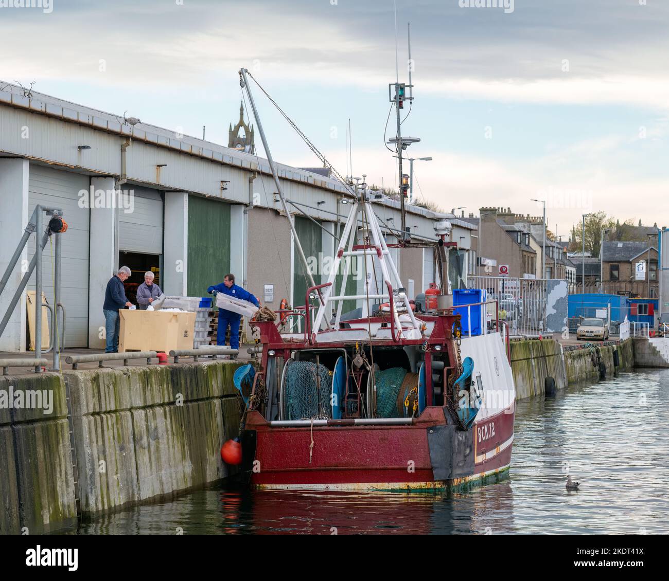 8 November 2022. Buckie, Moray, Scotland. This is Fishing Boats landing ...