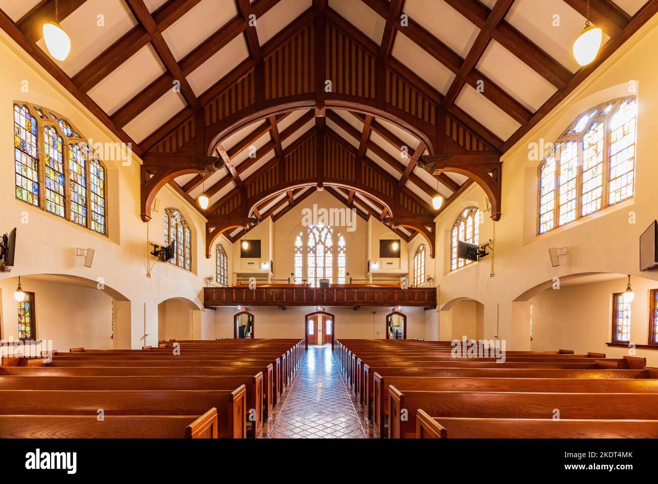 Interior view of the Raymond Munger Memorial Chapel of University of ...