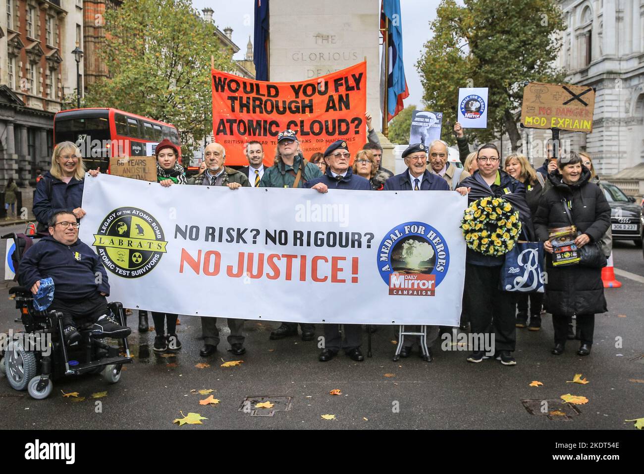 London, UK. 08th Nov, 2022. A group of British nuclear test military ...