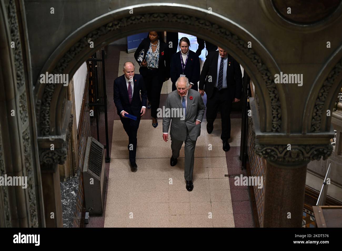 King Charles III during a visit to Leeds Central Library and Art ...