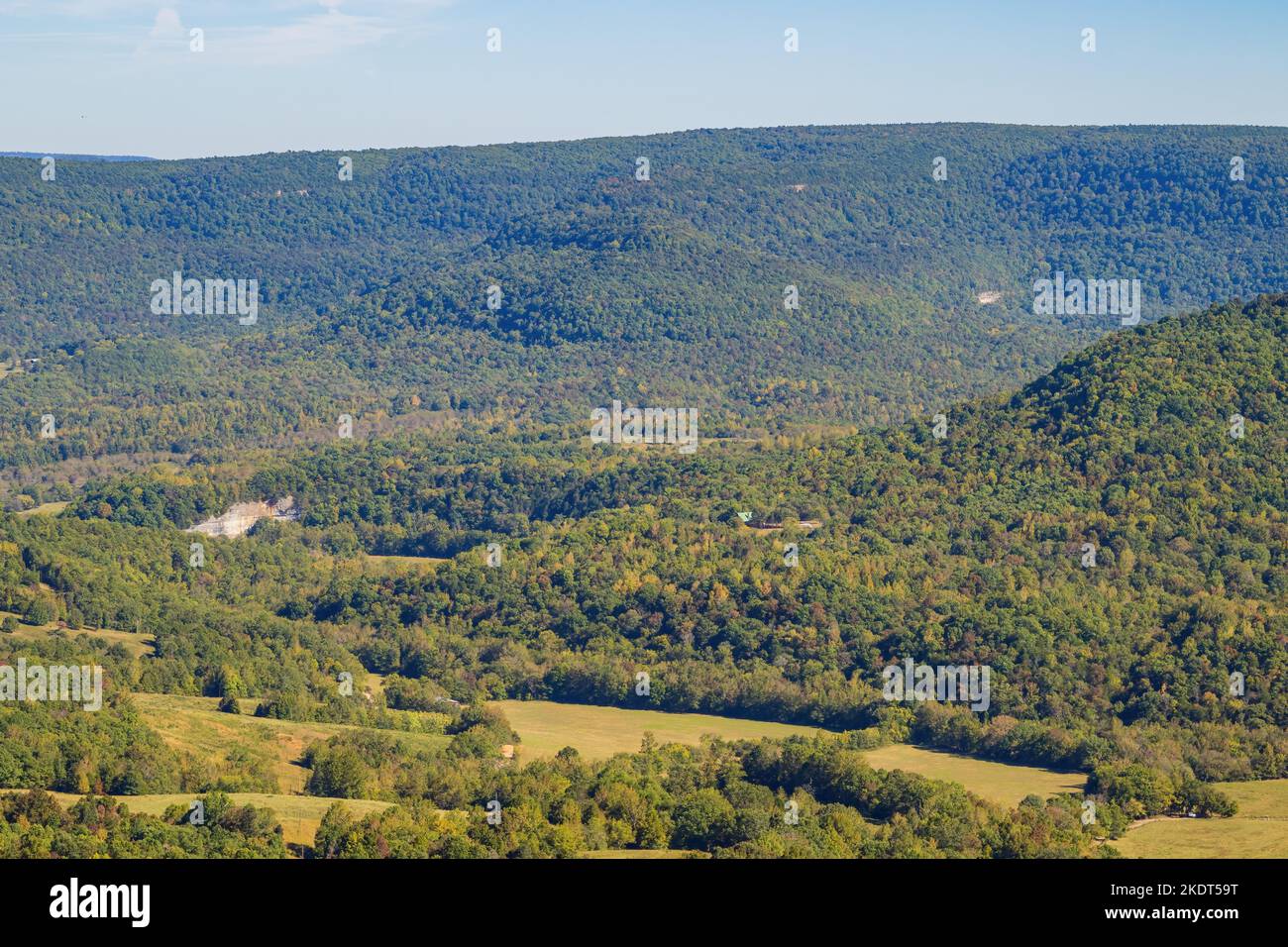 Aerial view of the beautiful landscape from Scenic Point at Arkansas ...