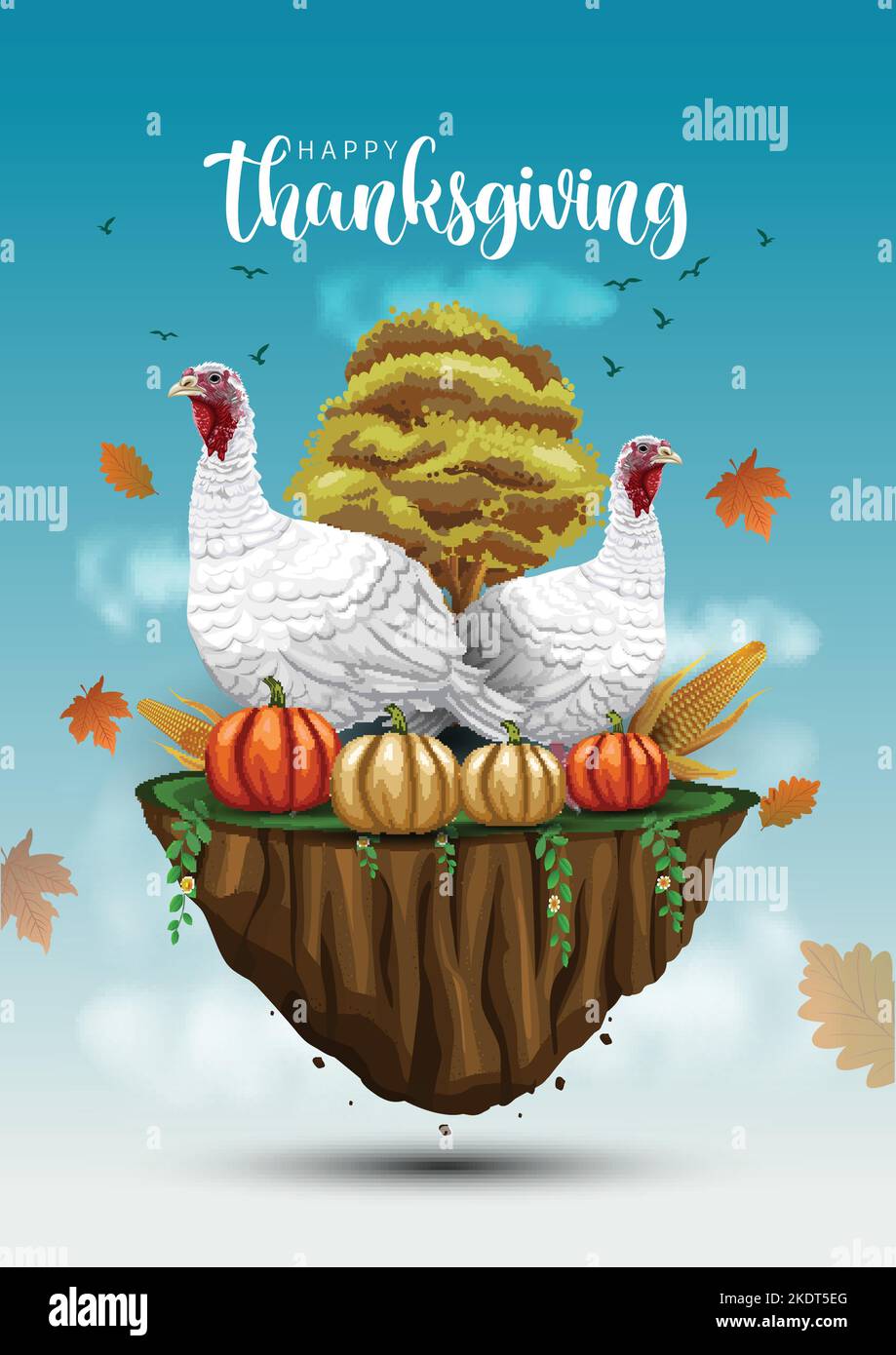 happy thanksgiving poster design. vector illustration Stock Vector ...