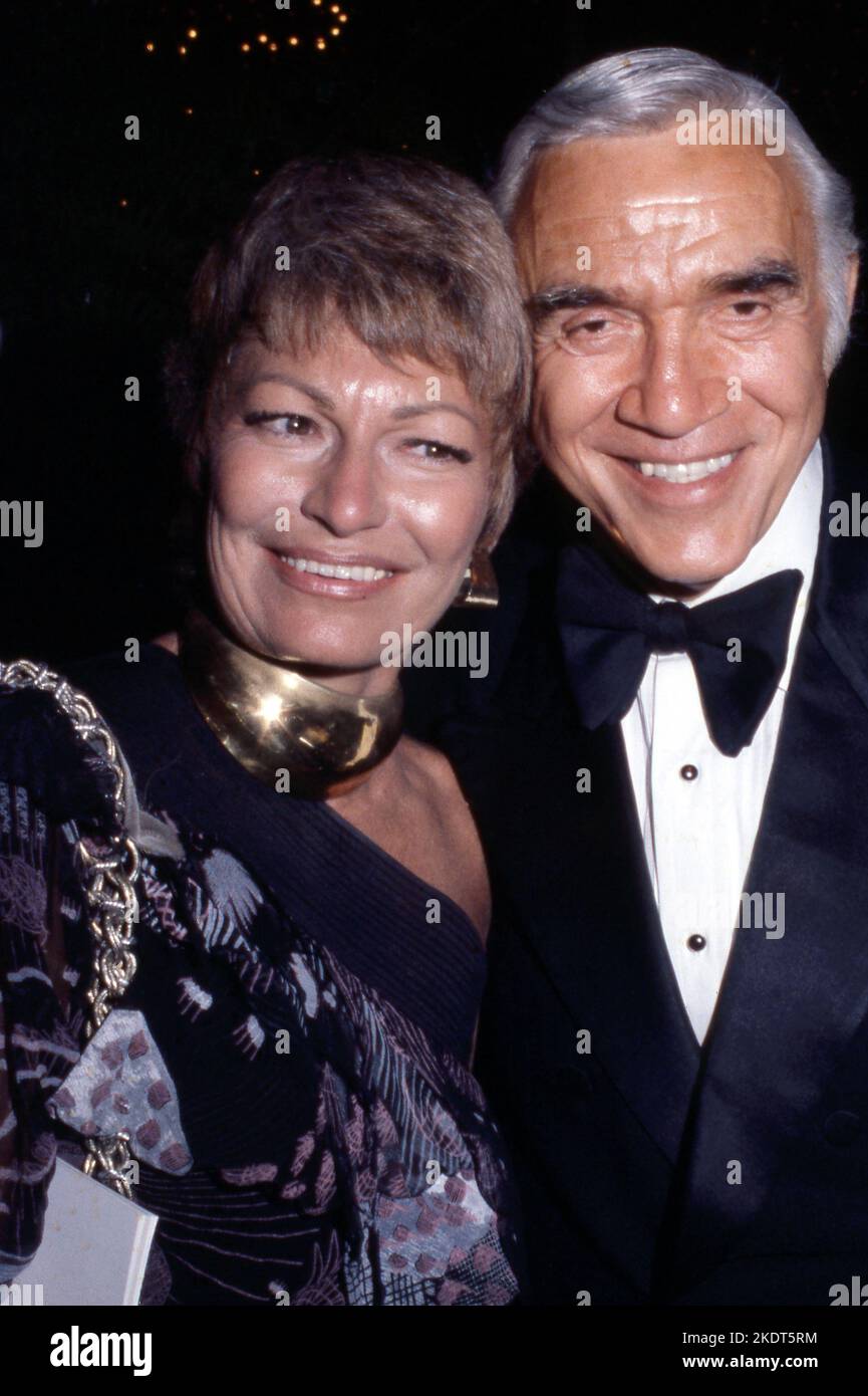 Lorne Greene and Nancy Deale March 1982 Credit: Ralph Dominguez ...