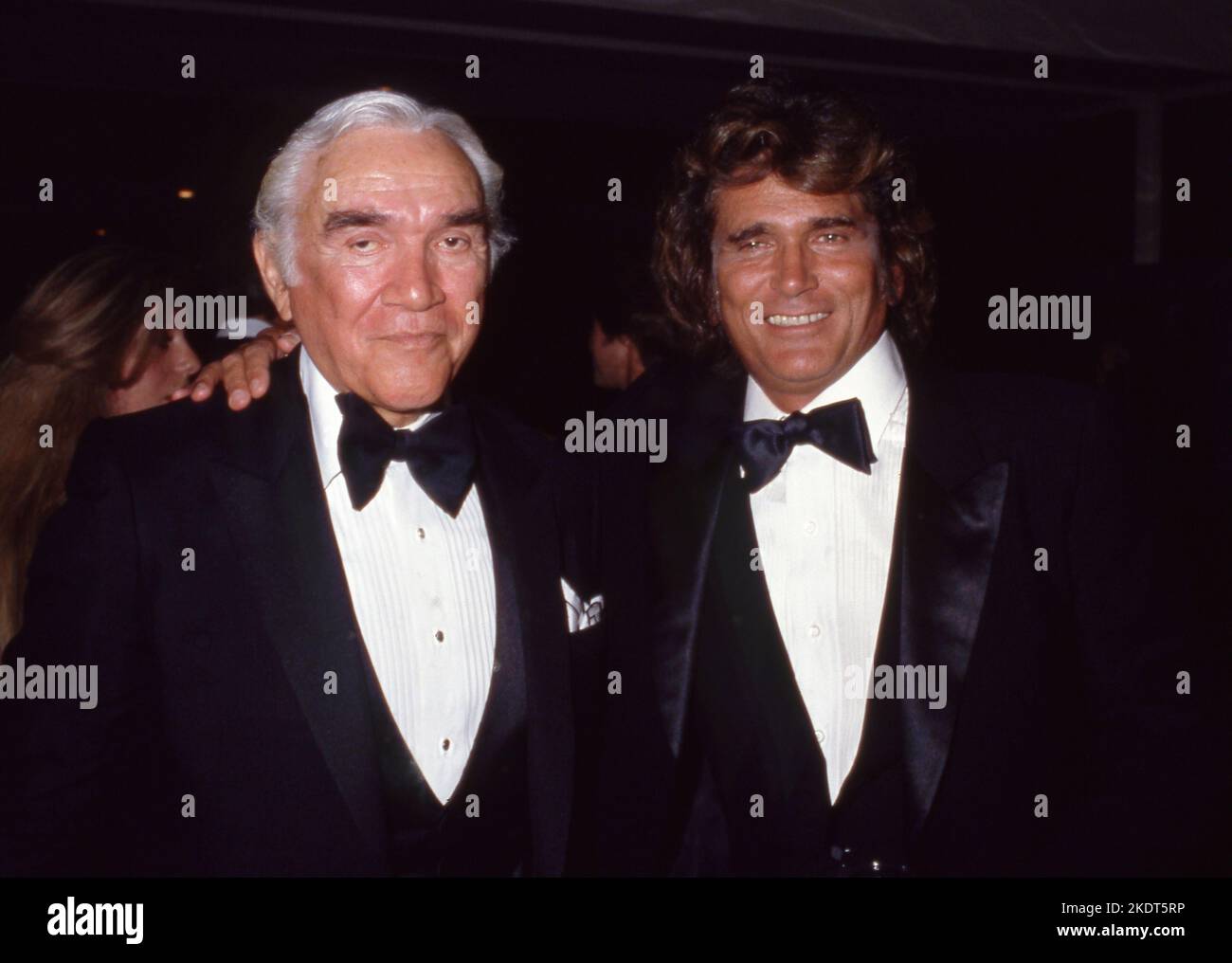 Lorne Greene and Michael Landon at the "Sam's Son" Beverly Hills ...