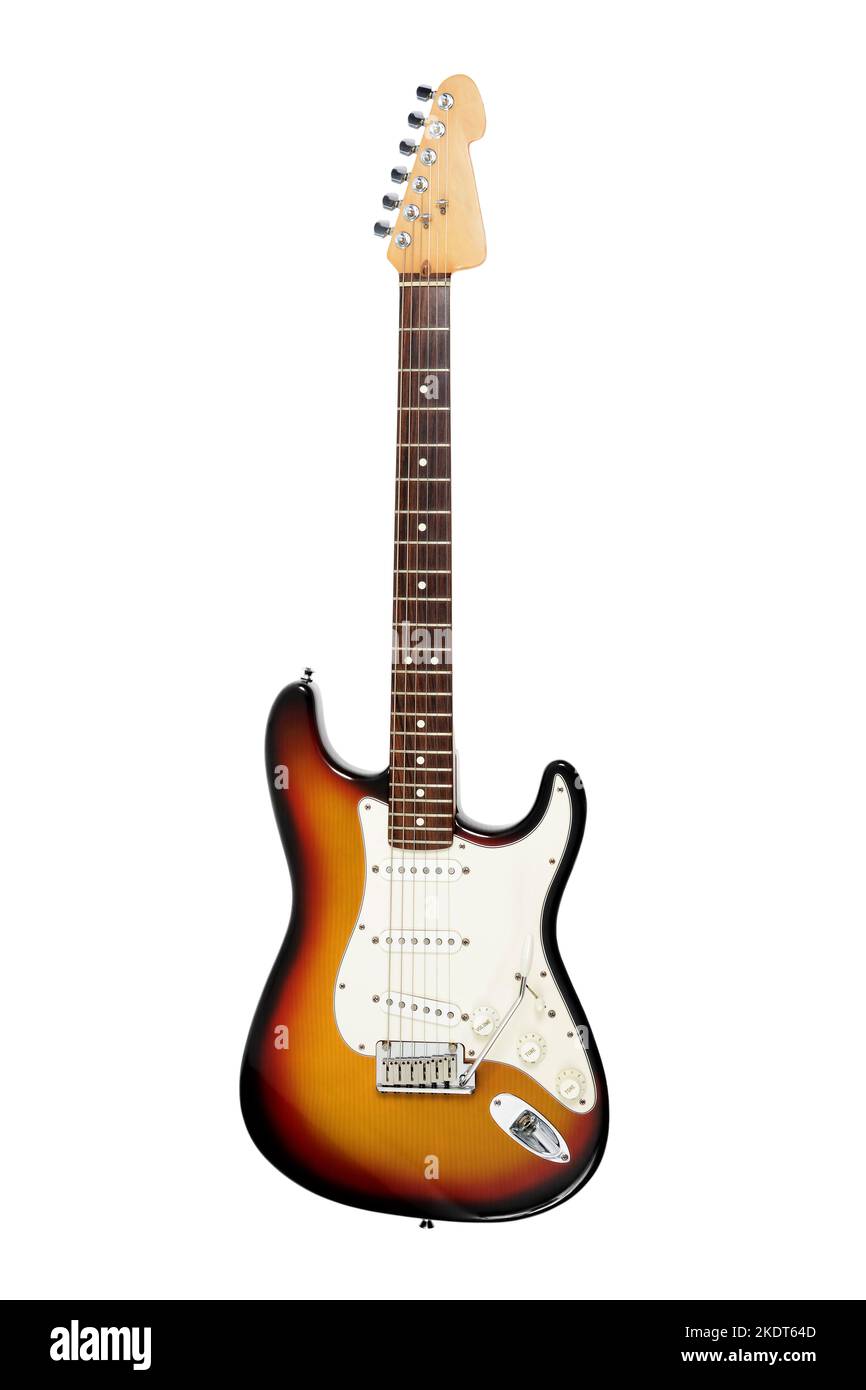Electric guitar, white background Stock Photo - Alamy