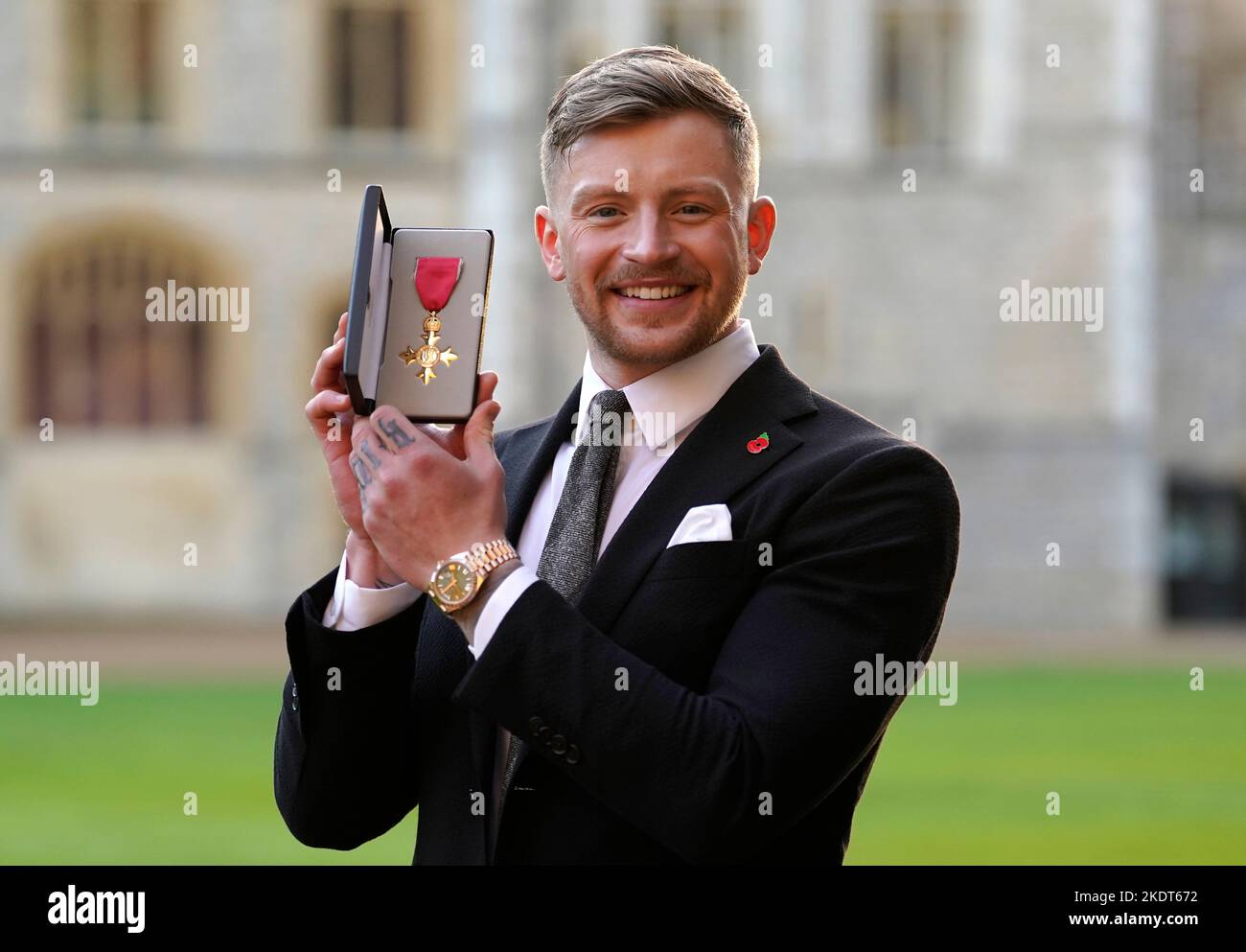 Adam Peaty after being made an OBE (Officer of the Order of the British ...
