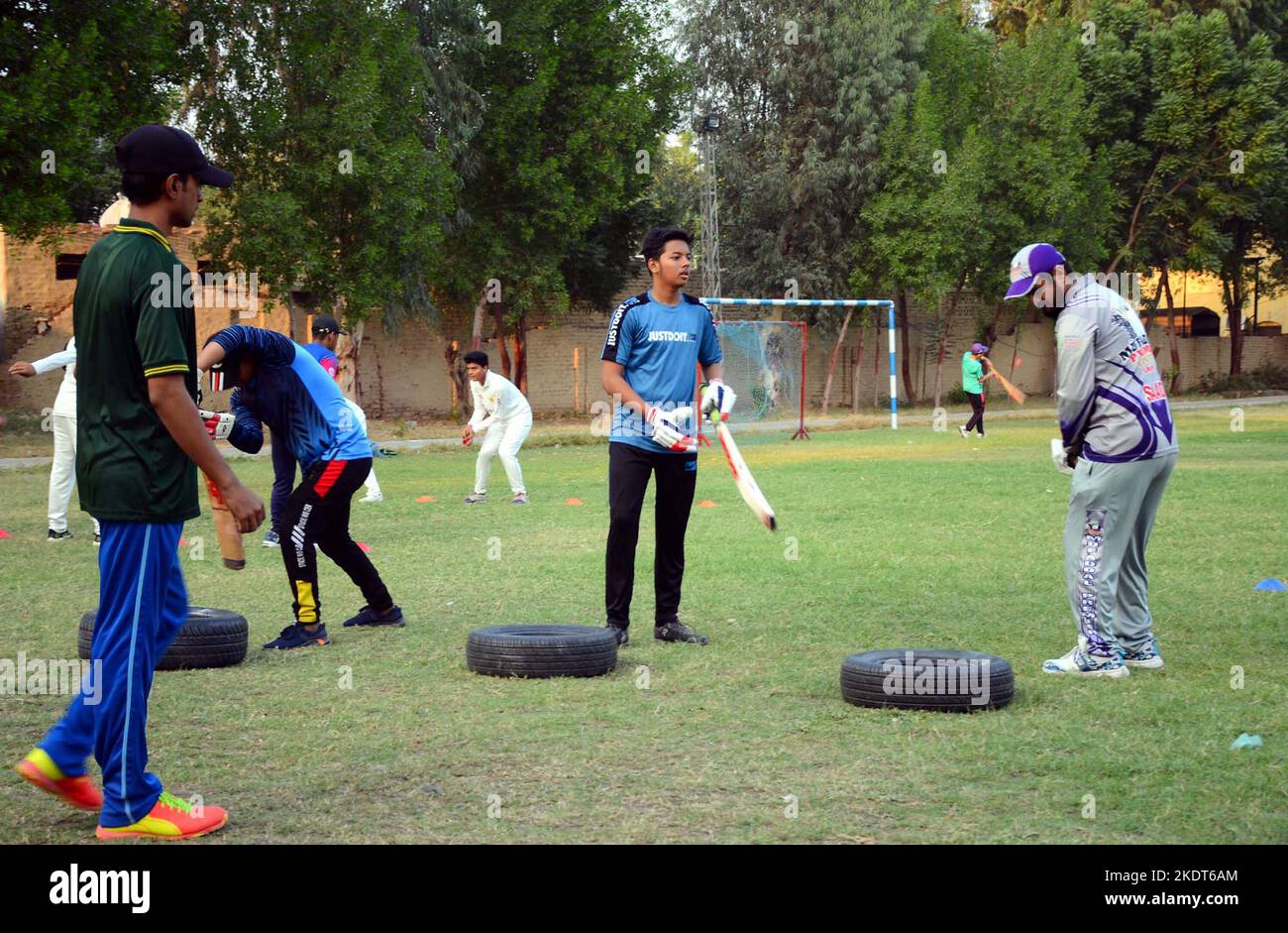 Players are busy in practicing and improving their cricketing skills ...