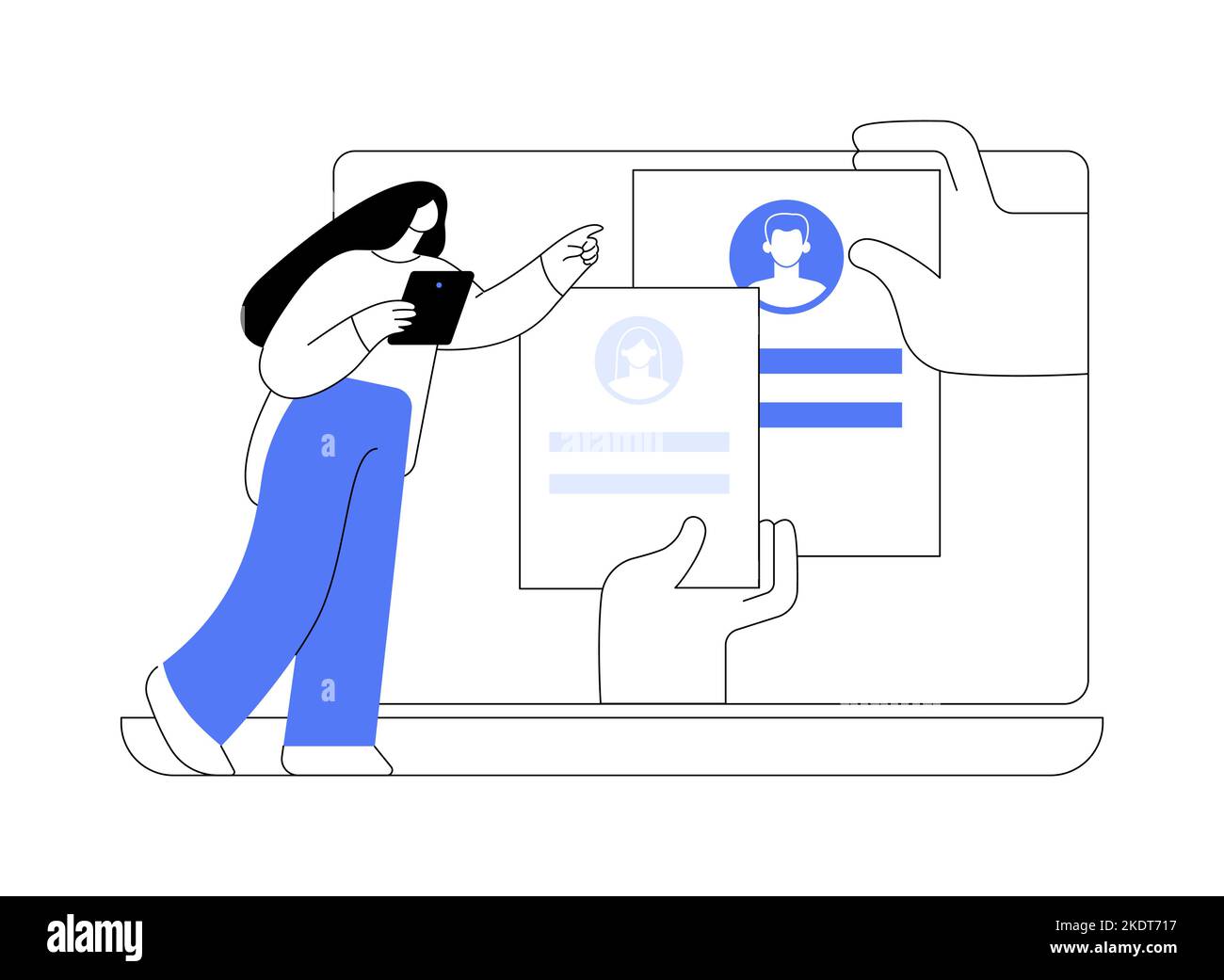 Apply for jobs abstract concept vector illustration Stock Vector Image ...