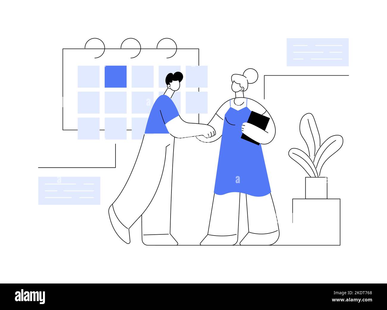 Arrange appointment abstract concept vector illustration Stock Vector ...