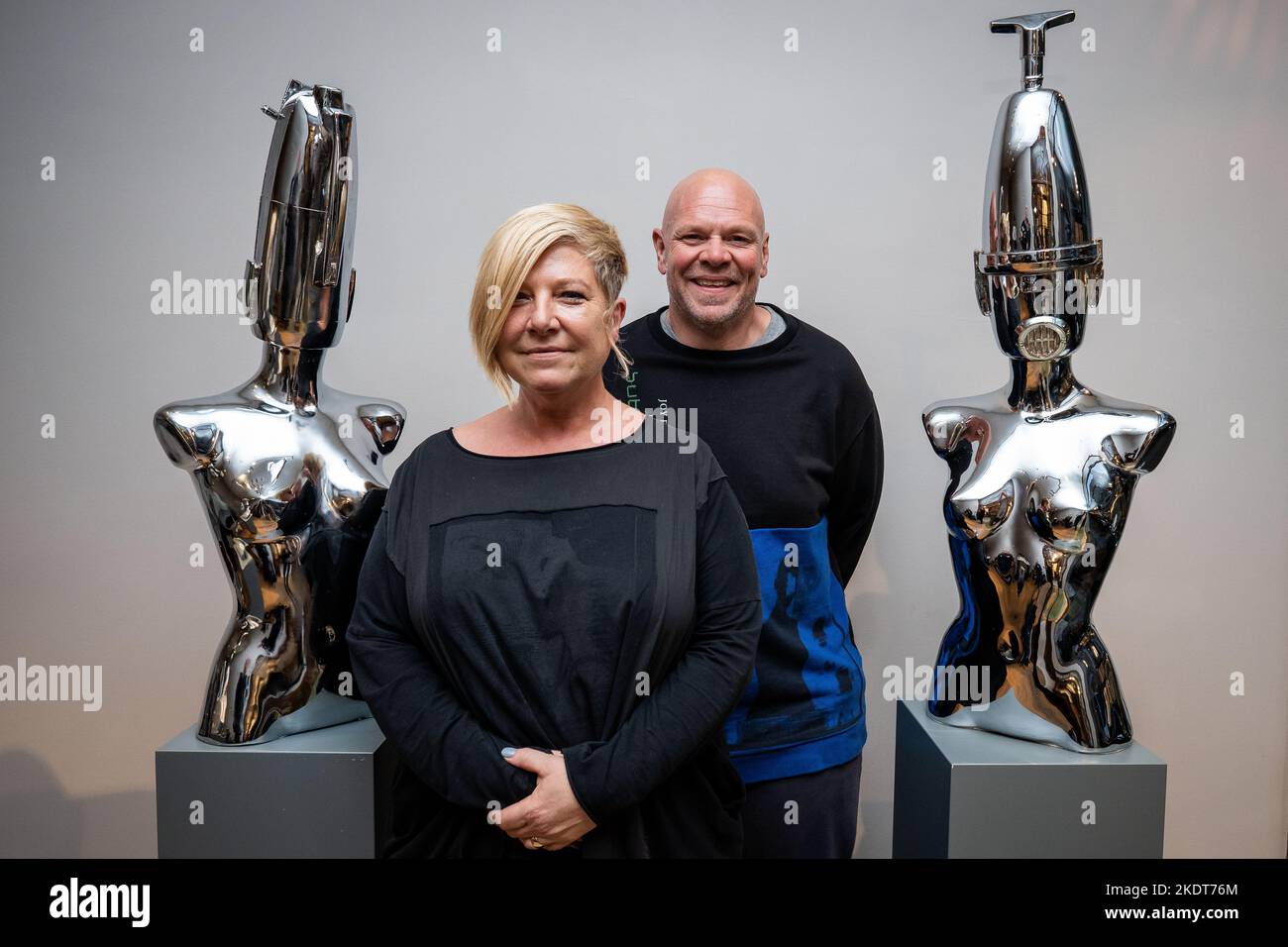 Sculptor Beth Cullen Kerridge, with her husband, chef Tom Kerridge ...