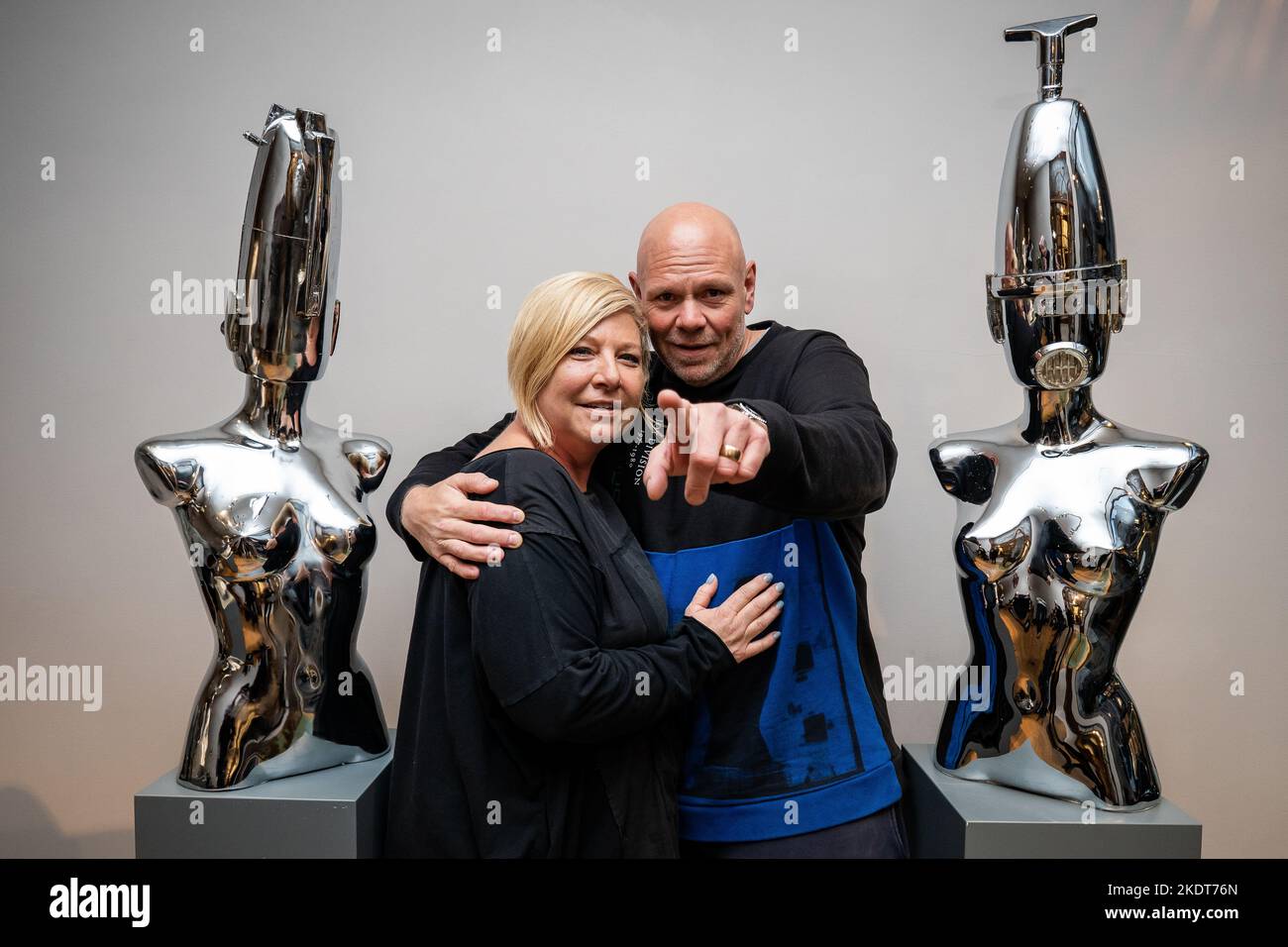 Sculptor Beth Cullen Kerridge, with her husband, chef Tom Kerridge ...
