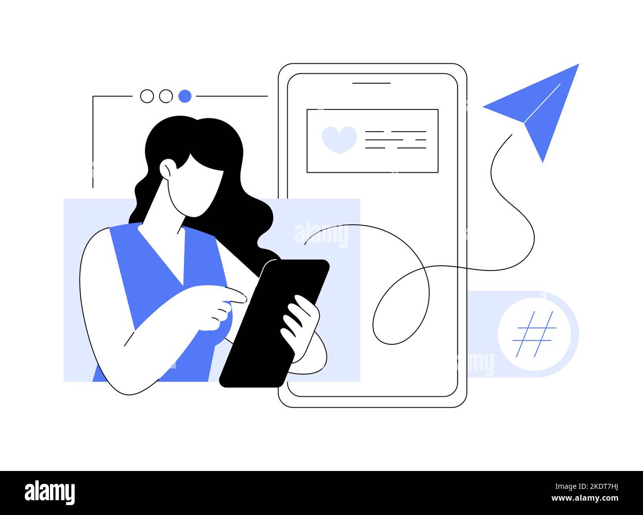 Cross-posting abstract concept vector illustration Stock Vector Image ...