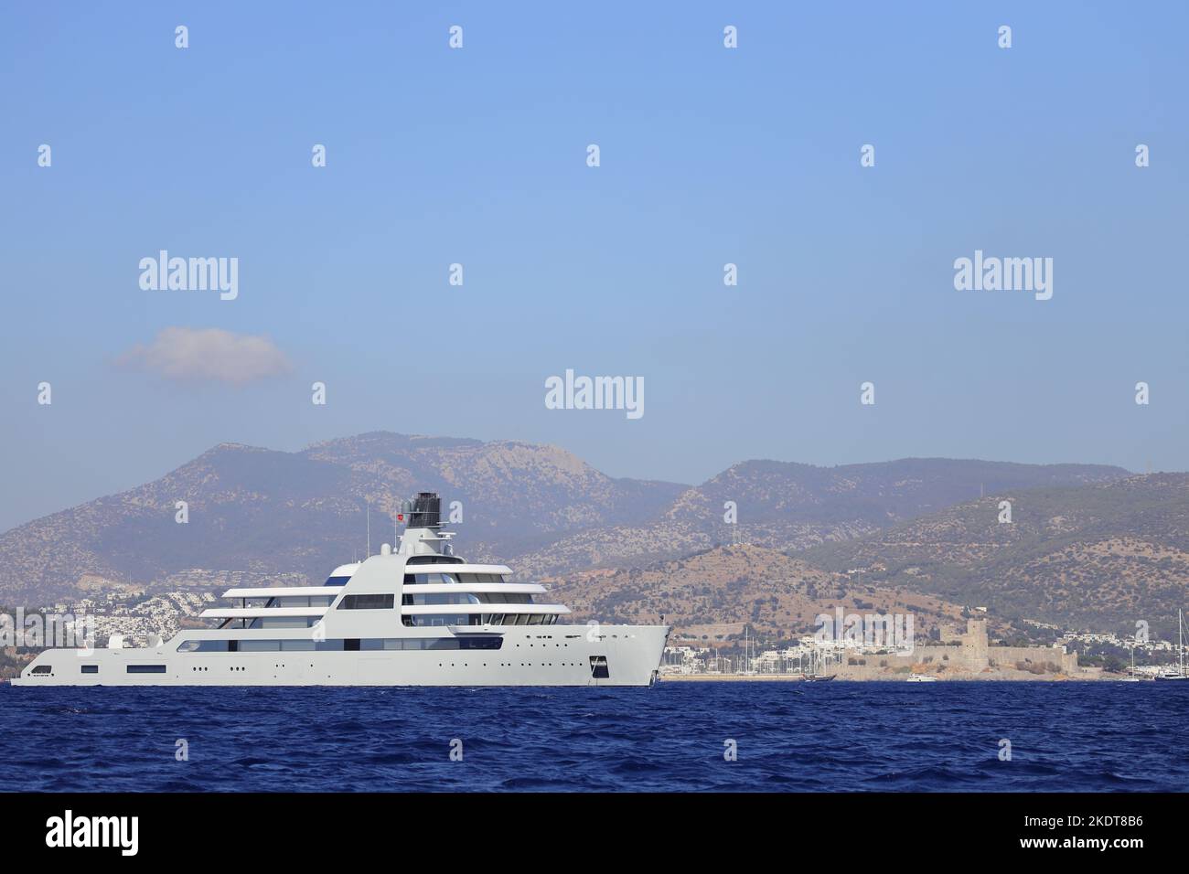 Bodrum, Turkey, 05 November 2022: The giant superyacht Solaris, owned ...