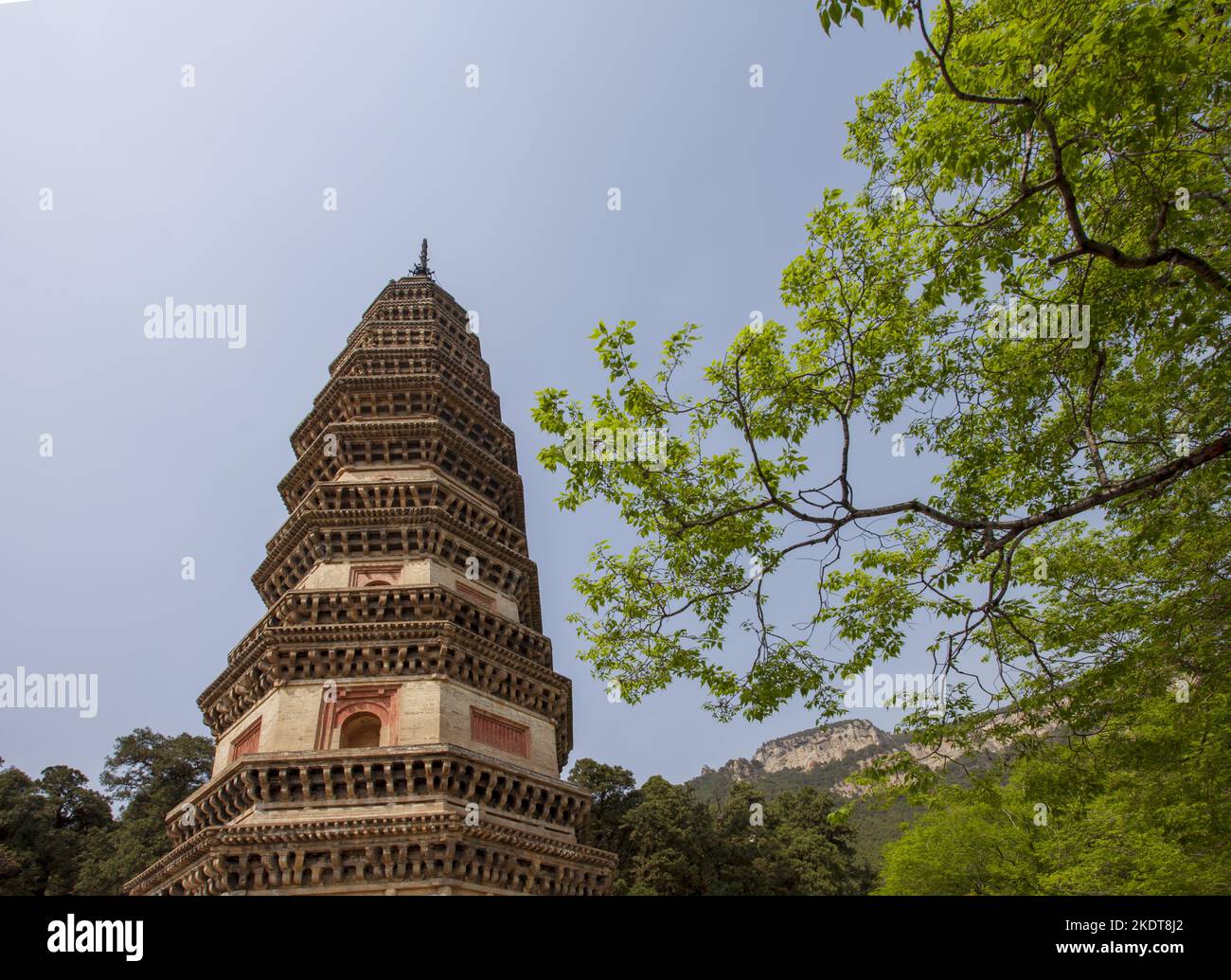 Lingyan temple nine mountain Stock Photo - Alamy