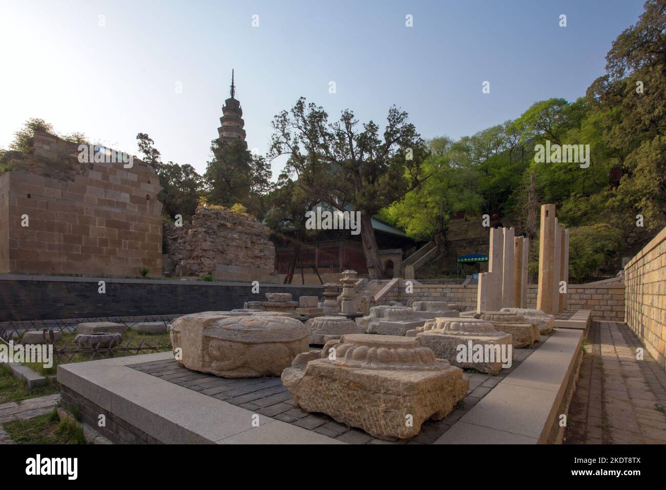 Lingyan temple nine mountain Stock Photo - Alamy