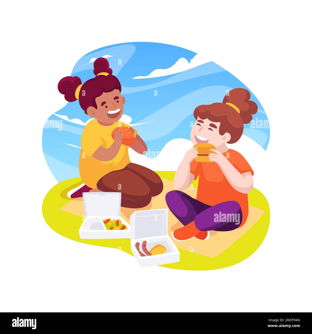 Meal boxes isolated cartoon vector illustration Stock Vector Image ...