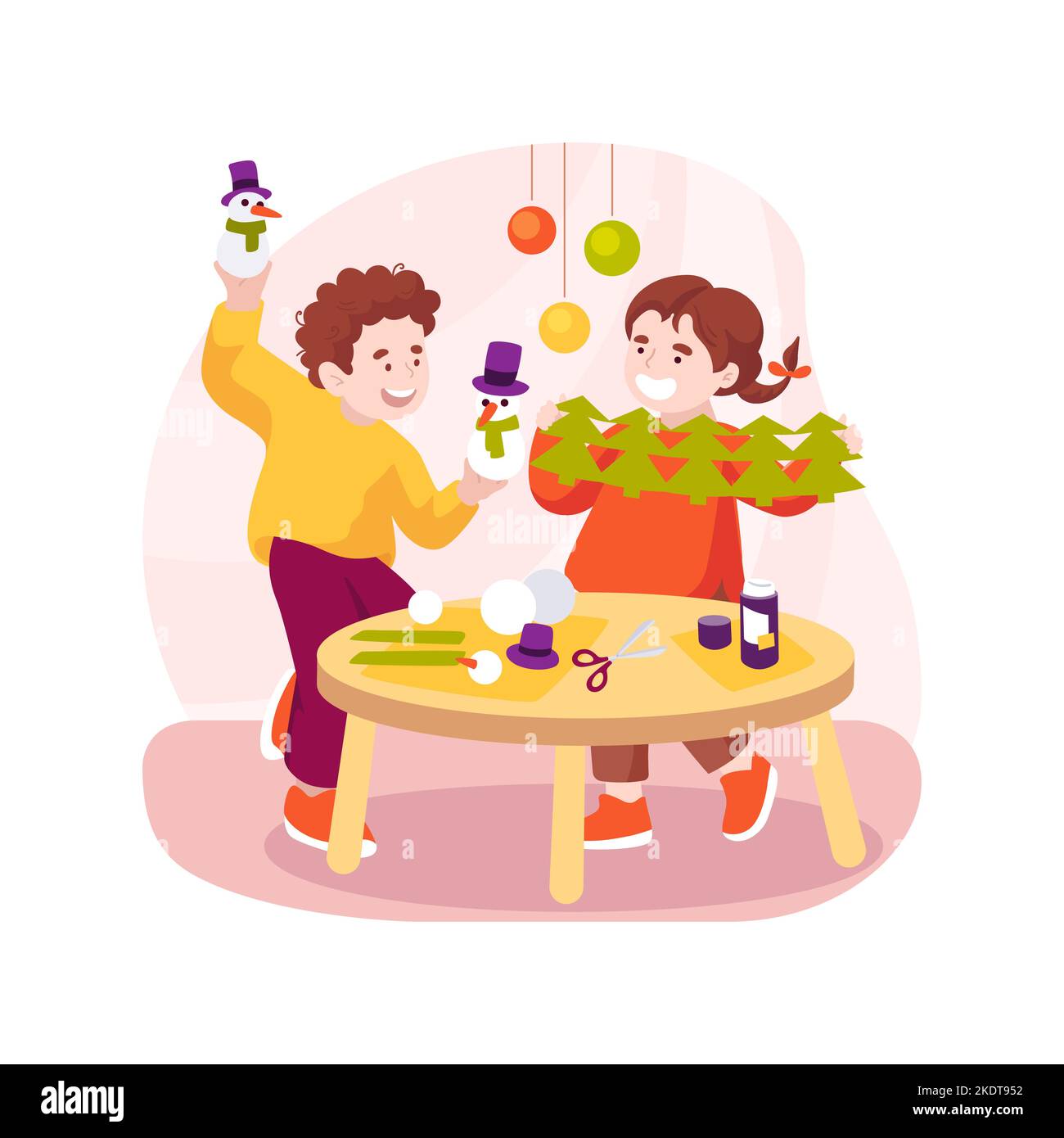 Christmas decoration isolated cartoon vector illustration Stock Vector ...
