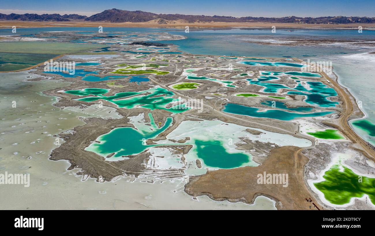 Qinghai lake had emerald aerial Stock Photo - Alamy